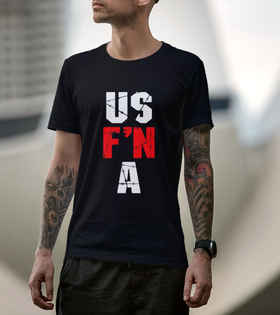 United States US F N A Barbed Wire T-Shirt