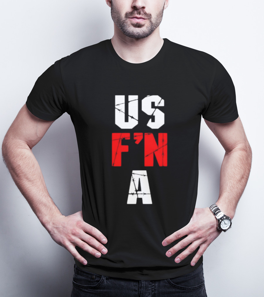 United States US F N A Barbed Wire T-Shirt