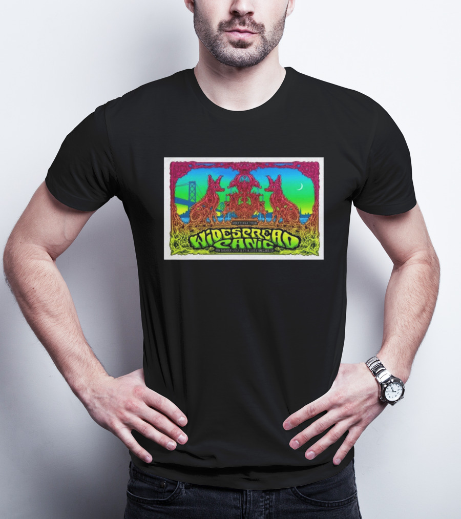Widespread Panic Live At Fox Theater Oakland Jul 16 18 2026 Concert With Psychedelic Art And Bridge T-Shirt