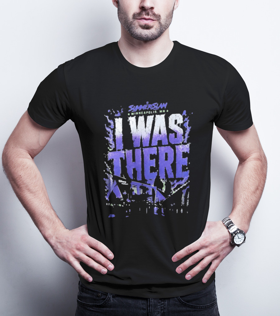 SummerSlam Minneapolis MN I Was There US Bank Stadium WWE Event T-Shirt