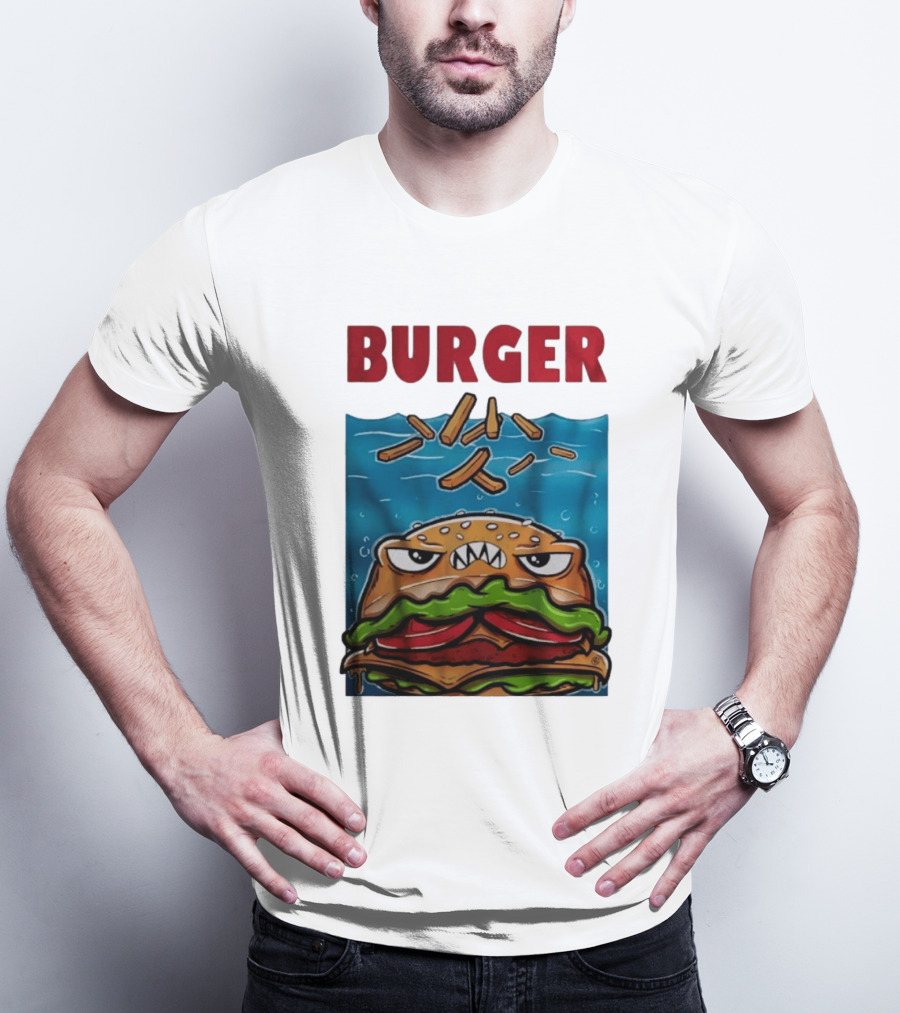 Angry Burger With Fries Burger T-Shirt