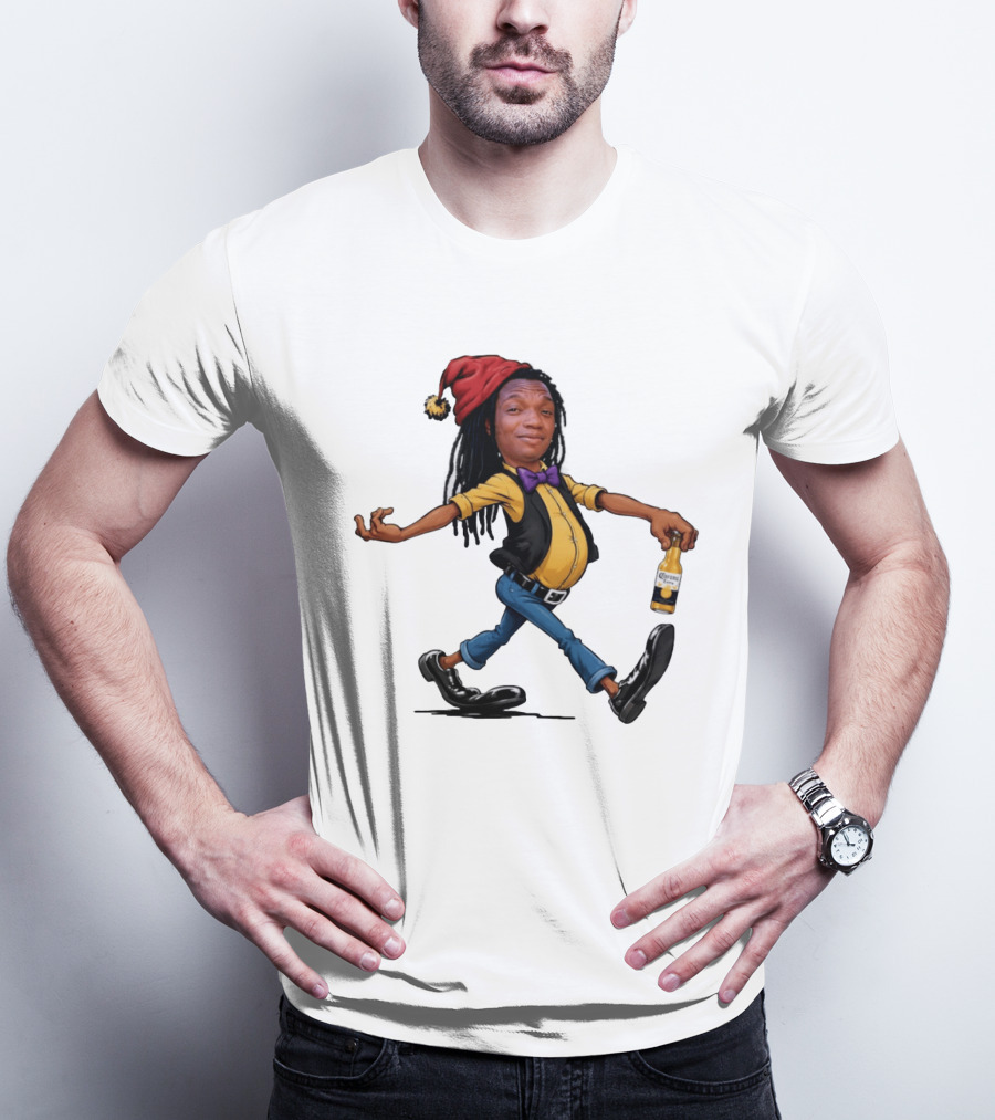 Caricature Man With Dreadlocks Holding Corona Extra Beer T-Shirt