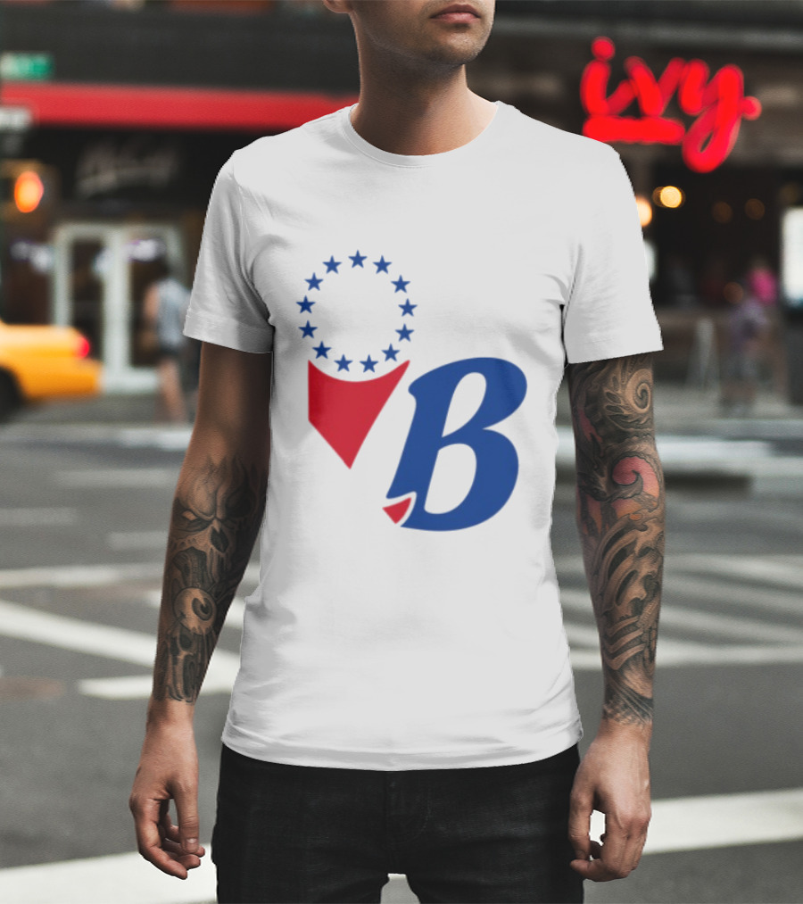 Chinatown Market Store Let Brotherly Love Philadelphia B Icon Circle Stars T-Shirt