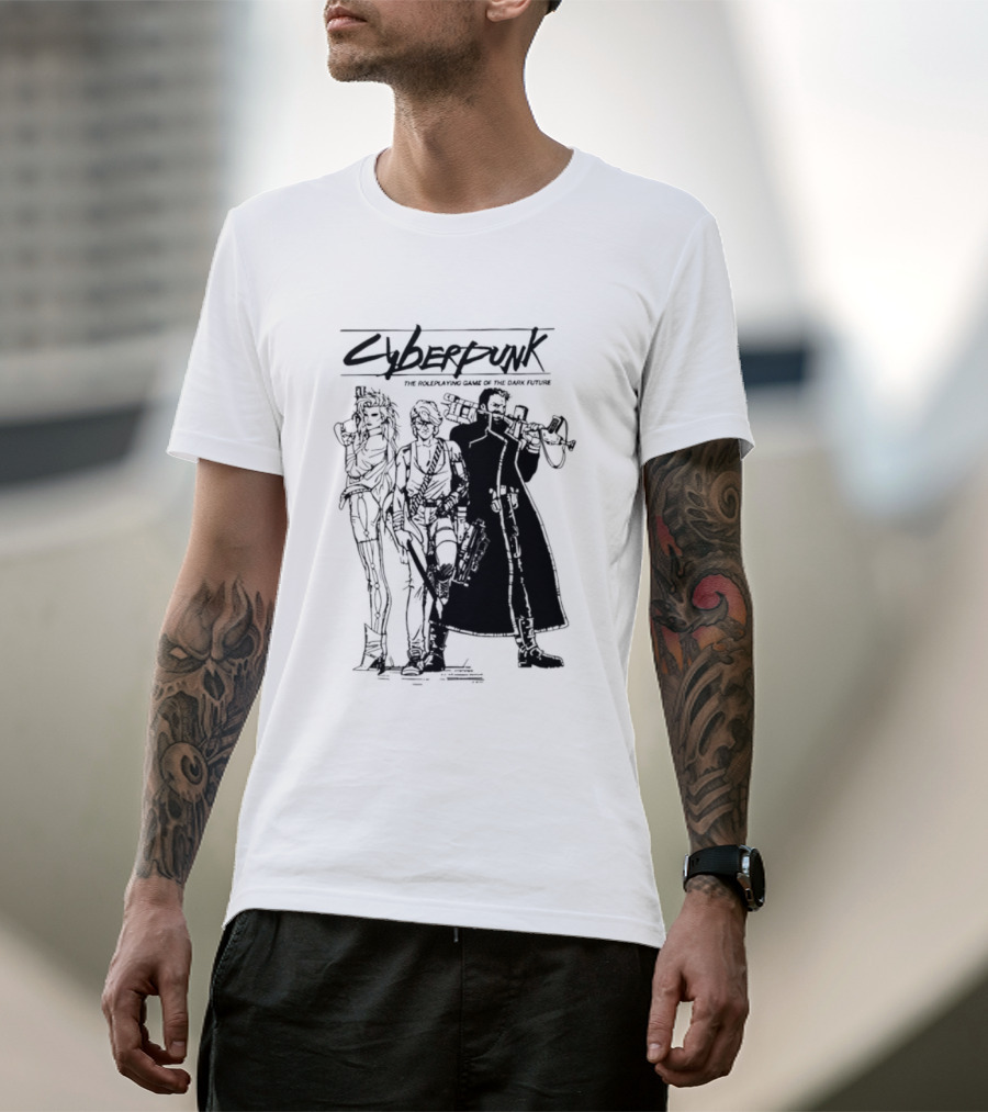 Cyberpunk The Roleplaying Game Of The Dark Future Silhouette Art Characters T-Shirt