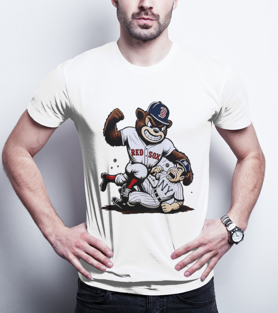 Red Sox Bear Vs NY Yankees Rivalry Showdown T-Shirt