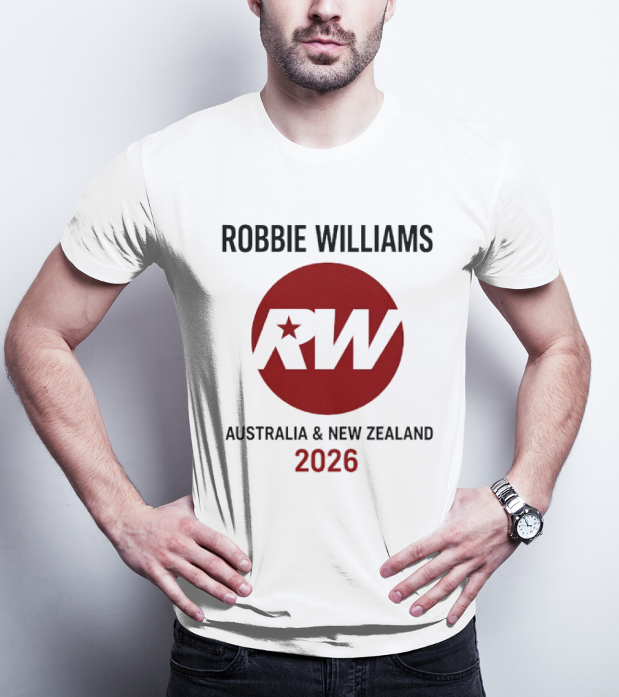 Robbie Williams 2026 Australia New Zealand Tour RW Star T-Shirt