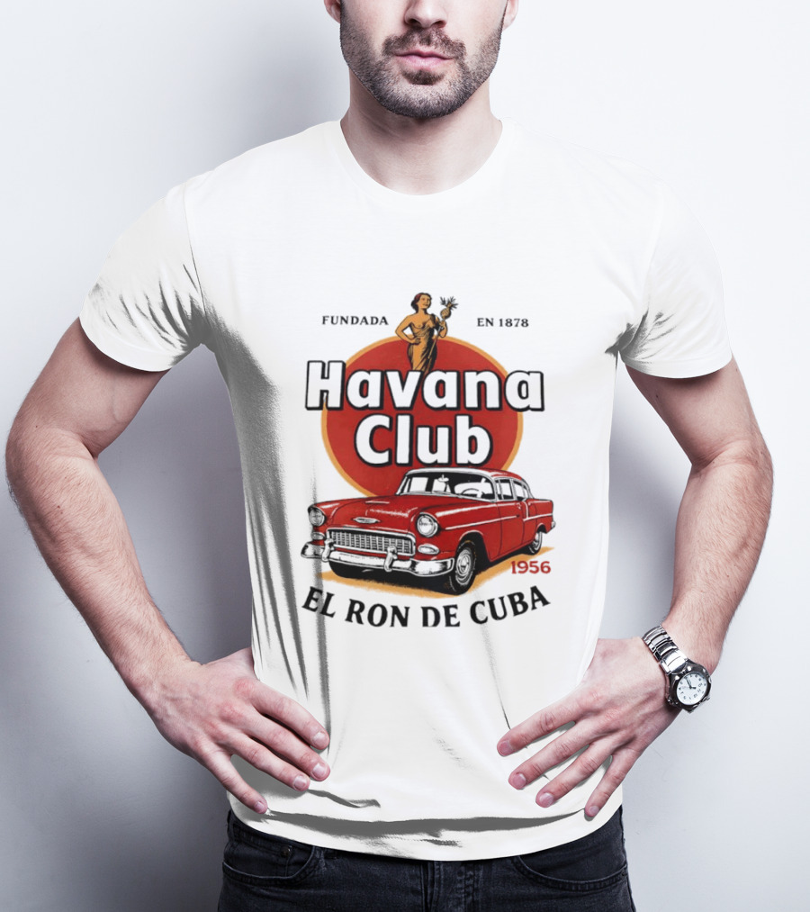Havana Club Fundada En 1878 El Ron De Cuba 1956 Car T-Shirt