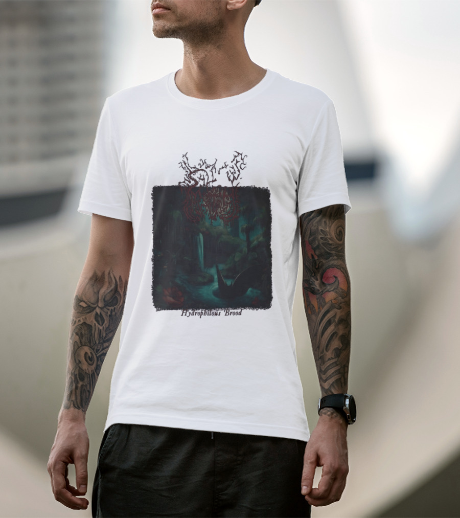 Sallow Hydrophilous Brood Metal Nightmare Forest Scene T-Shirt