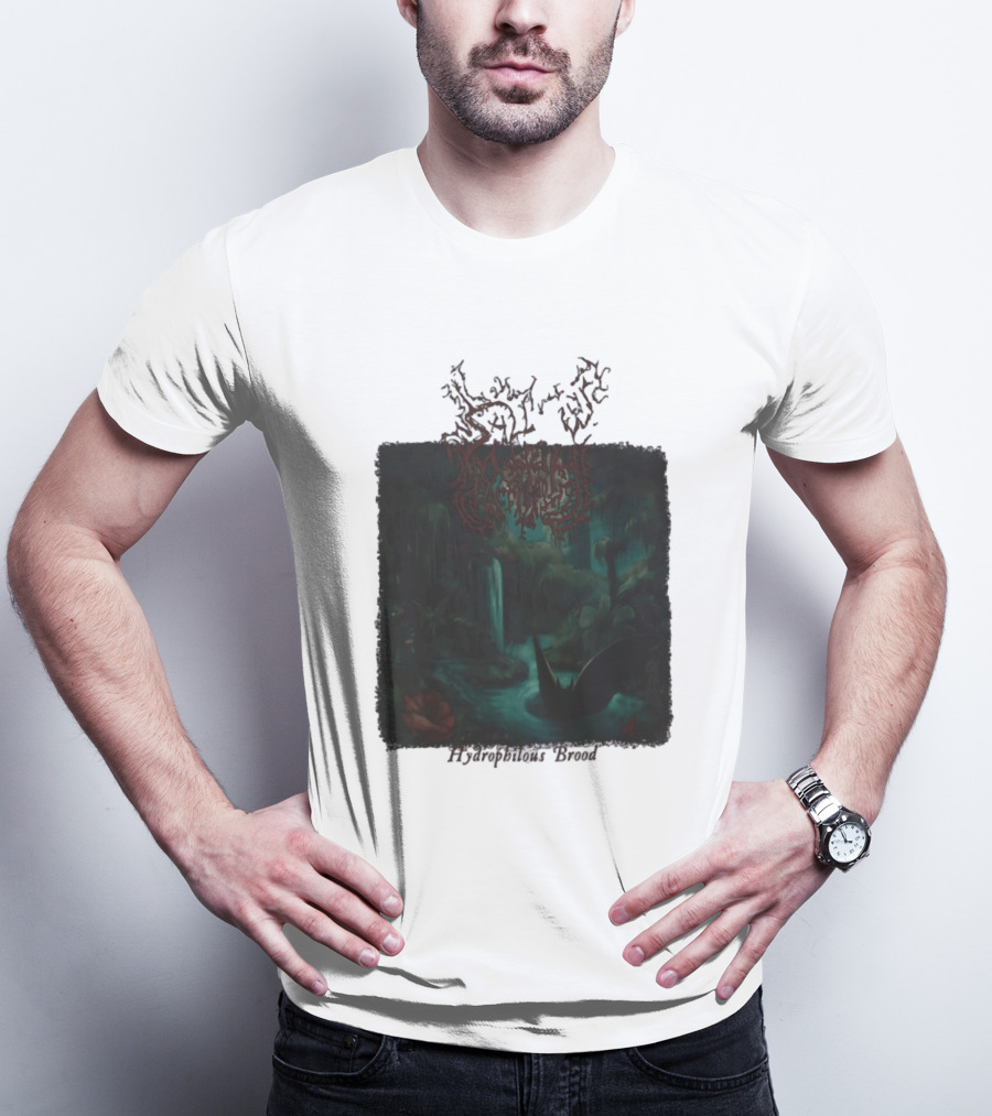Sallow Hydrophilous Brood Metal Nightmare Forest Scene T-Shirt