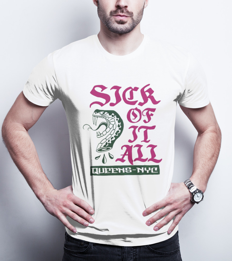 Sick Of It All Snake Queens NYC Hardcore Punk T-Shirt