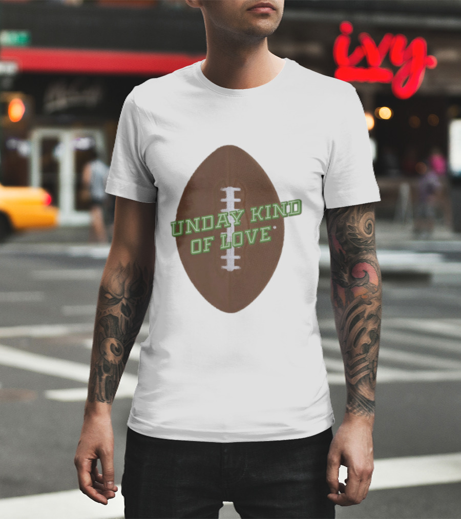 Sunday Kind Of Love Football Halftone Sports T-Shirt