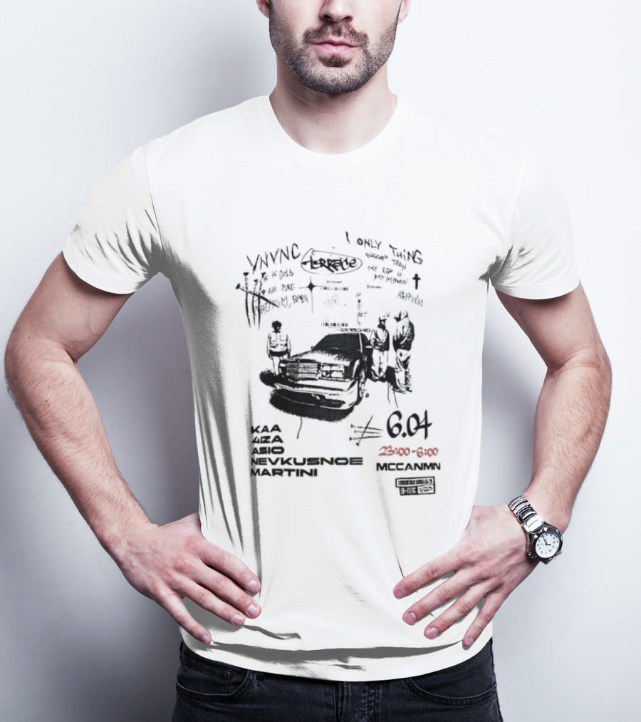 Terrace A$AP Rocky Ego Mirror 6 04 Vintage Car Sketch T-Shirt