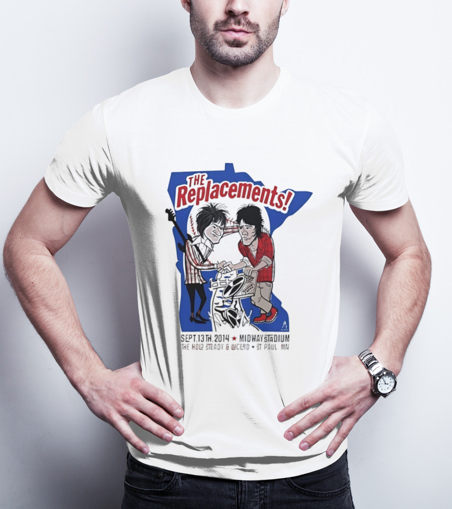 The Replacements Midway Stadium Concert Sept 13 2014 Featuring The Hold Steady Lucero St Paul MN T-Shirt