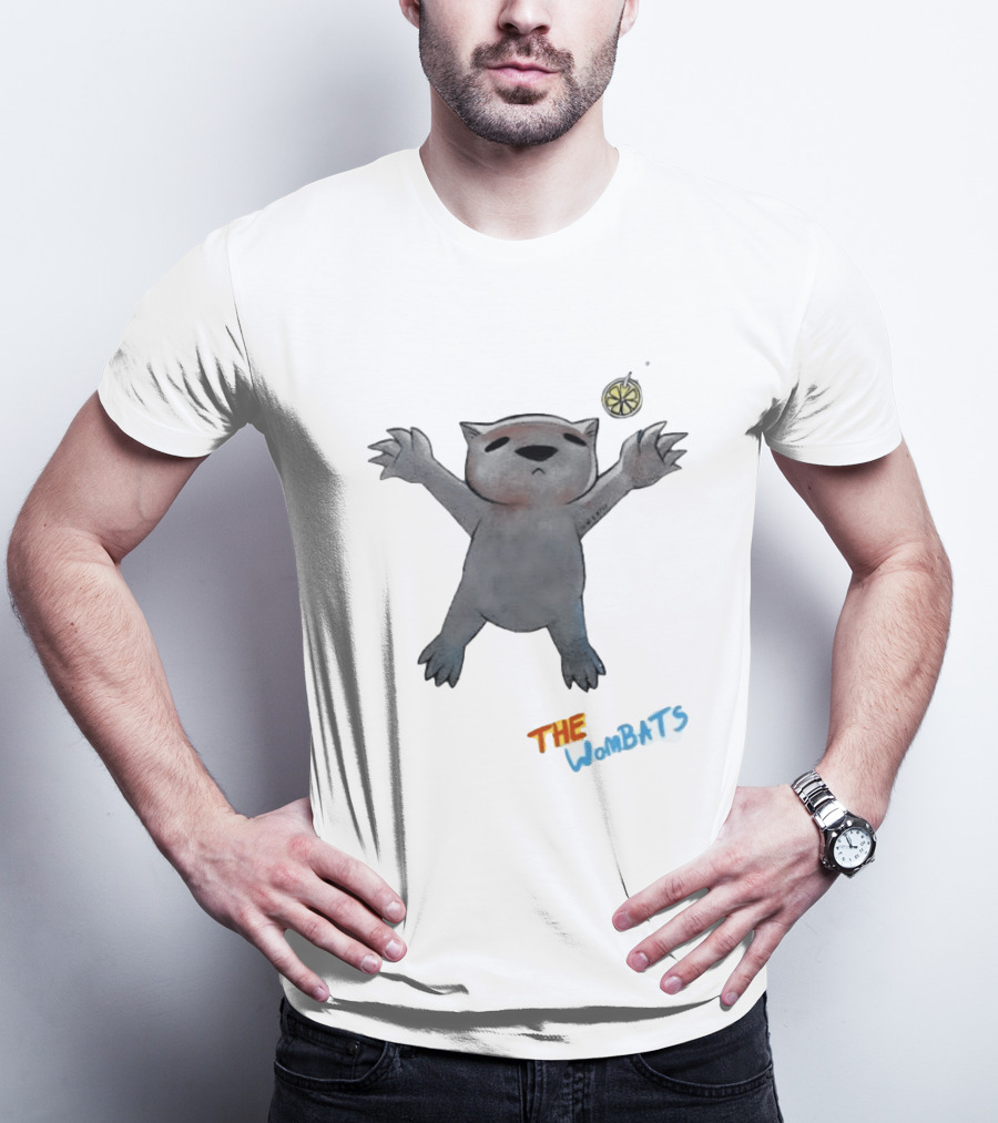 The Wombats Band Reaching For Lemon On Fish Hook T-Shirt