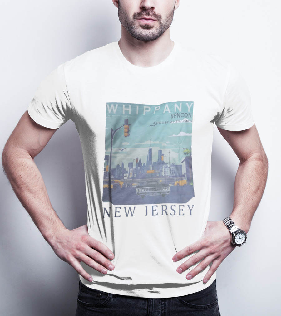 Whippany SPNCON August 21 23 2026 New Jersey Supernatural Convention Skyline Car Traffic Light T-Shirt
