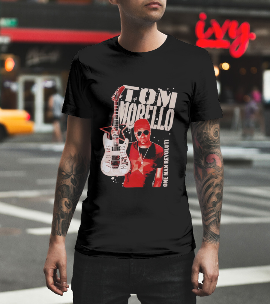 Tom Morello Arm The Homeless Guitar One Man Revolution Red Star T-Shirt