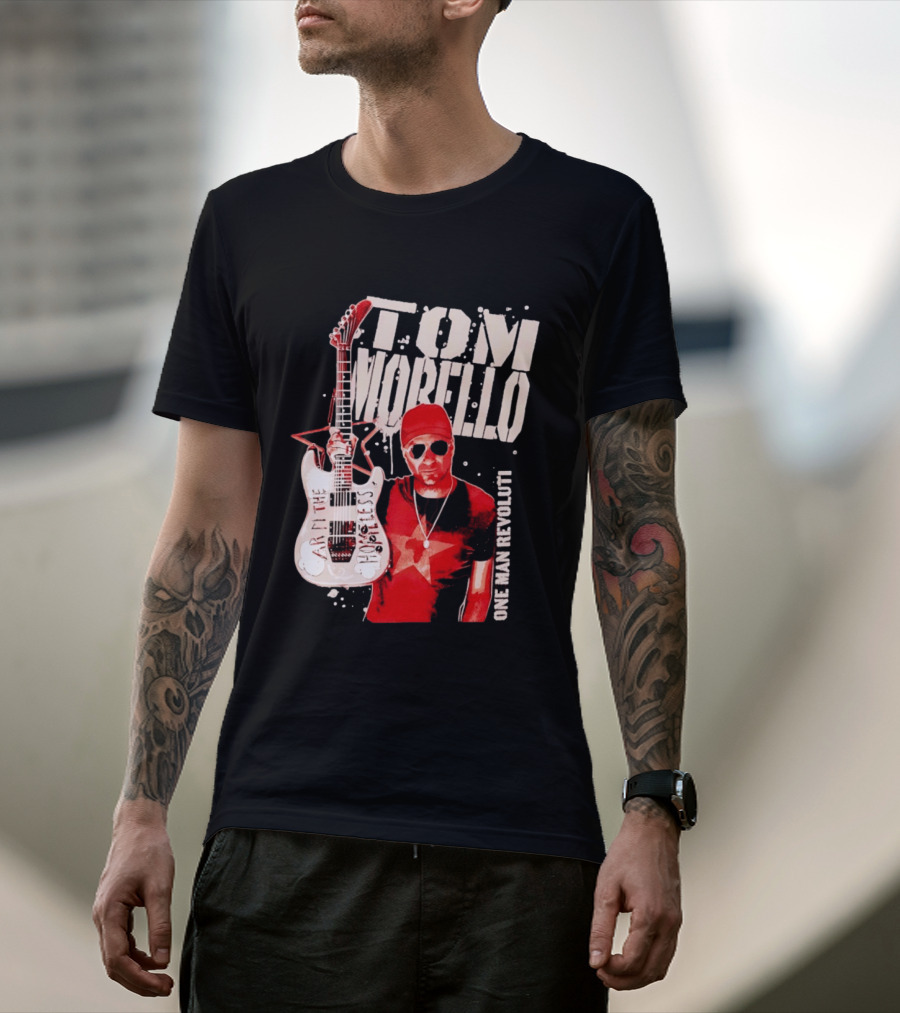 Tom Morello Arm The Homeless Guitar One Man Revolution Red Star T-Shirt