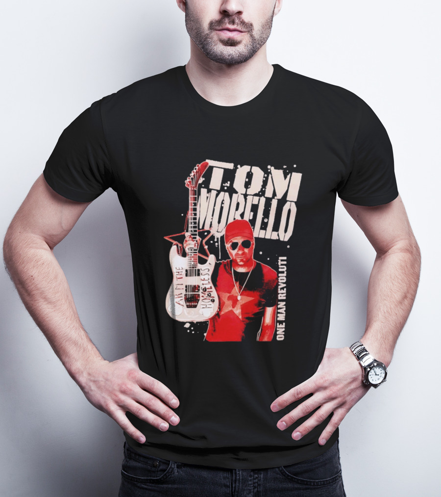 Tom Morello Arm The Homeless Guitar One Man Revolution Red Star T-Shirt