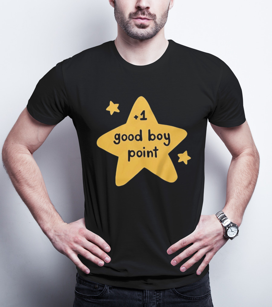 Plus 1 Good Boy Point Star Reward Positive Reinforcement Yellow Star T-Shirt