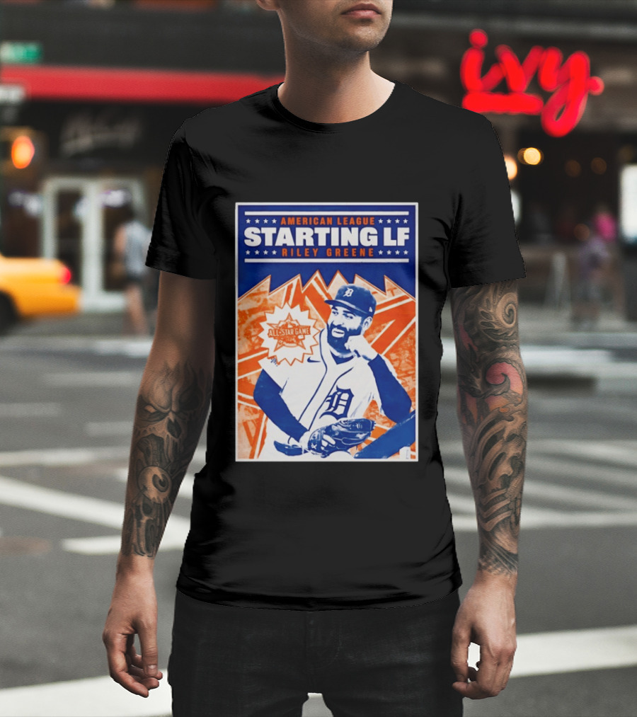 American League Starting LF Riley Greene 2024 All Star Game T-Shirt