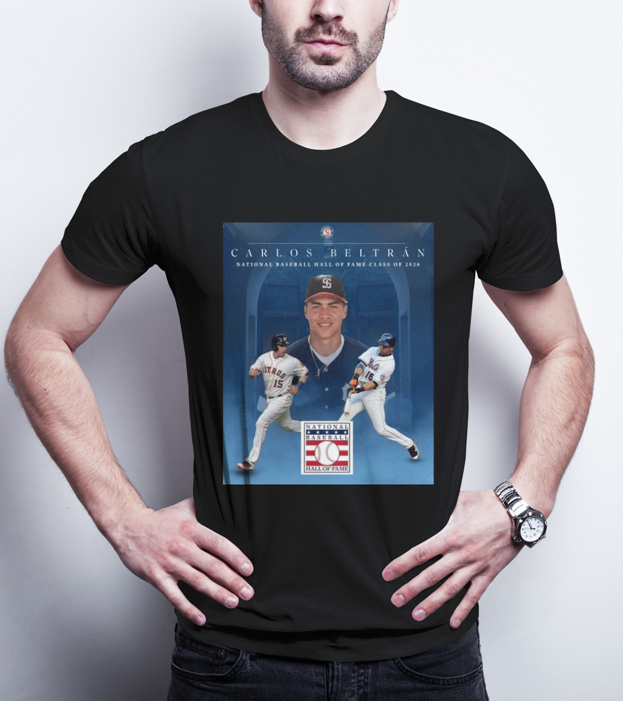 Carlos Beltrán National Baseball Hall Of Fame Class Of 2026 Induction MLB Star Recognition T-Shirt