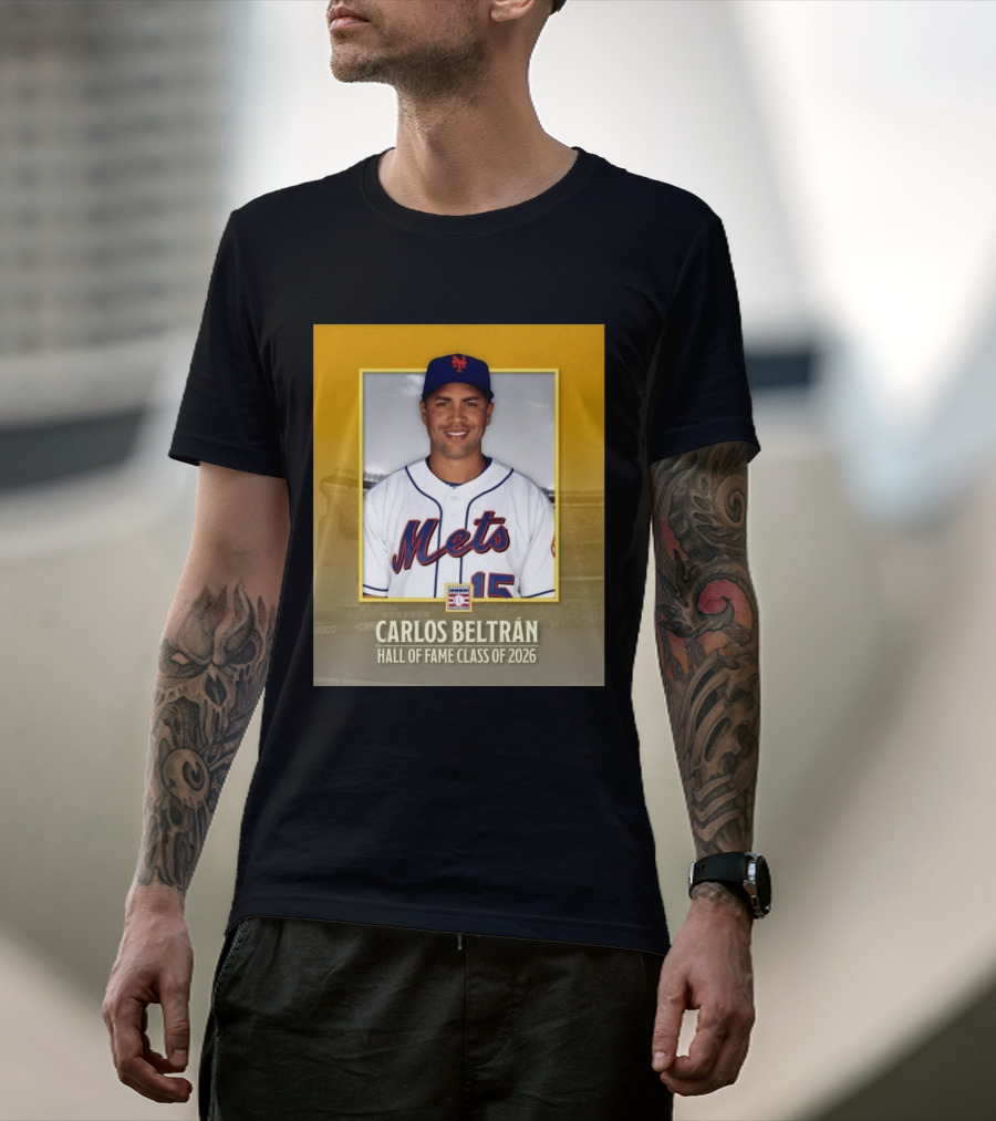 Carlos Beltrán Mets Hall Of Fame Class Of 2026 Induction T-Shirt