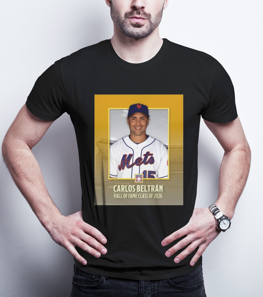 Carlos Beltrán Mets Hall Of Fame Class Of 2026 Induction T-Shirt