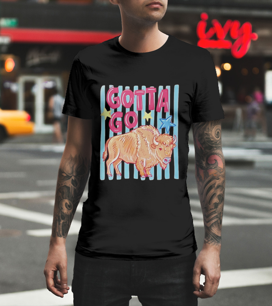 Gotta Go Buffalo Stars Stripes Wildlife Bison T-Shirt