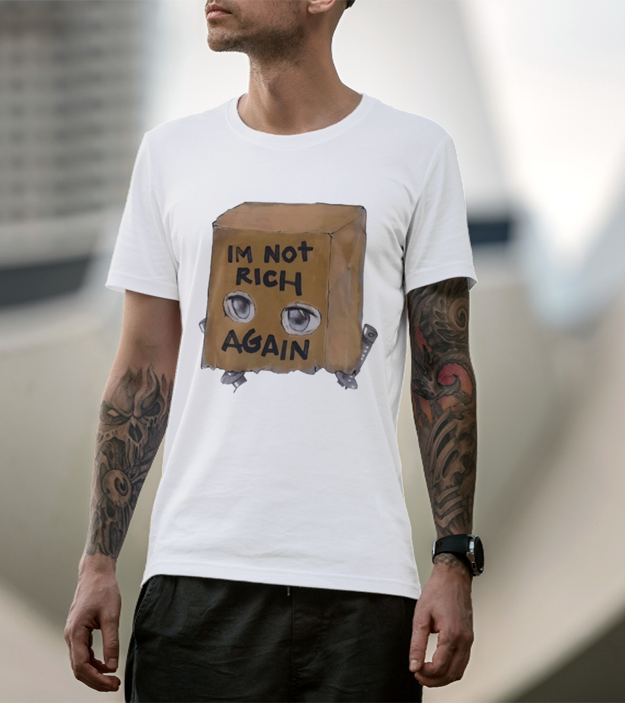 I'm Not Rich Again Paper Bag Anime Eyes T-Shirt