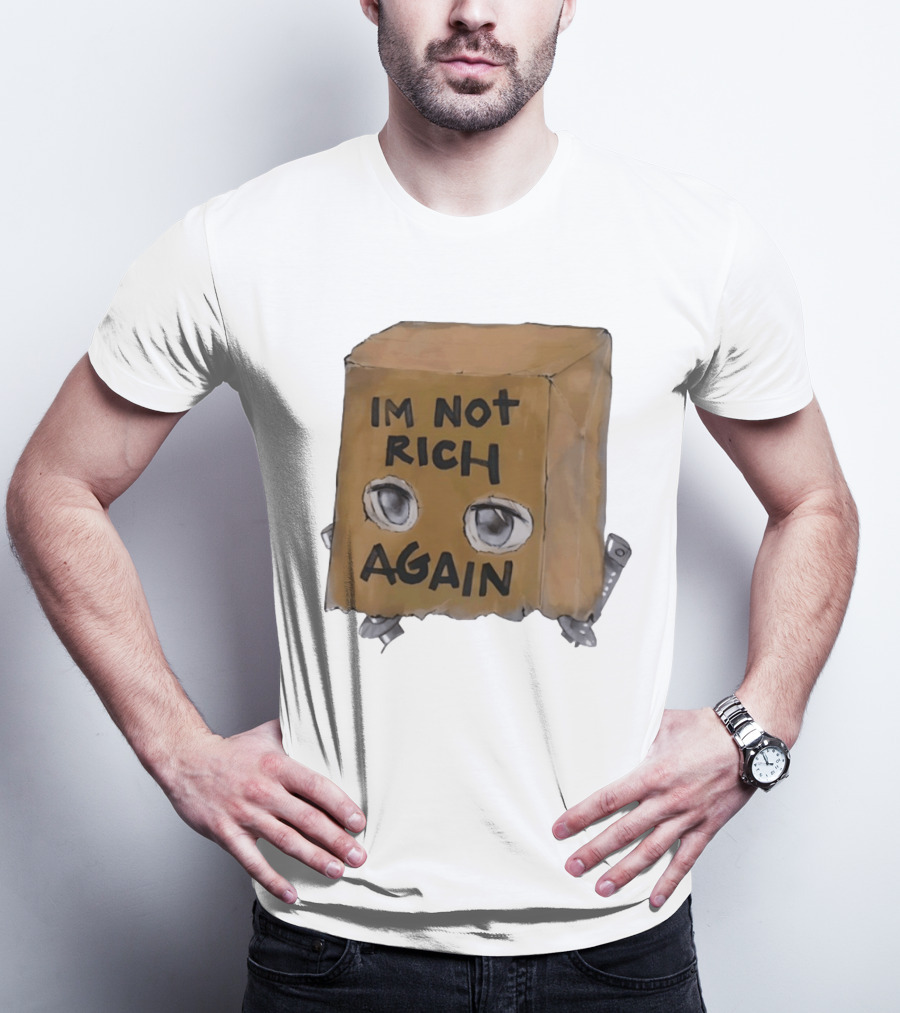 I'm Not Rich Again Paper Bag Anime Eyes T-Shirt