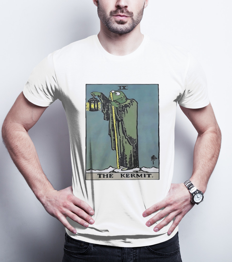 Kermit Tarot Card IX The Hermit Muppets Lantern T-Shirt