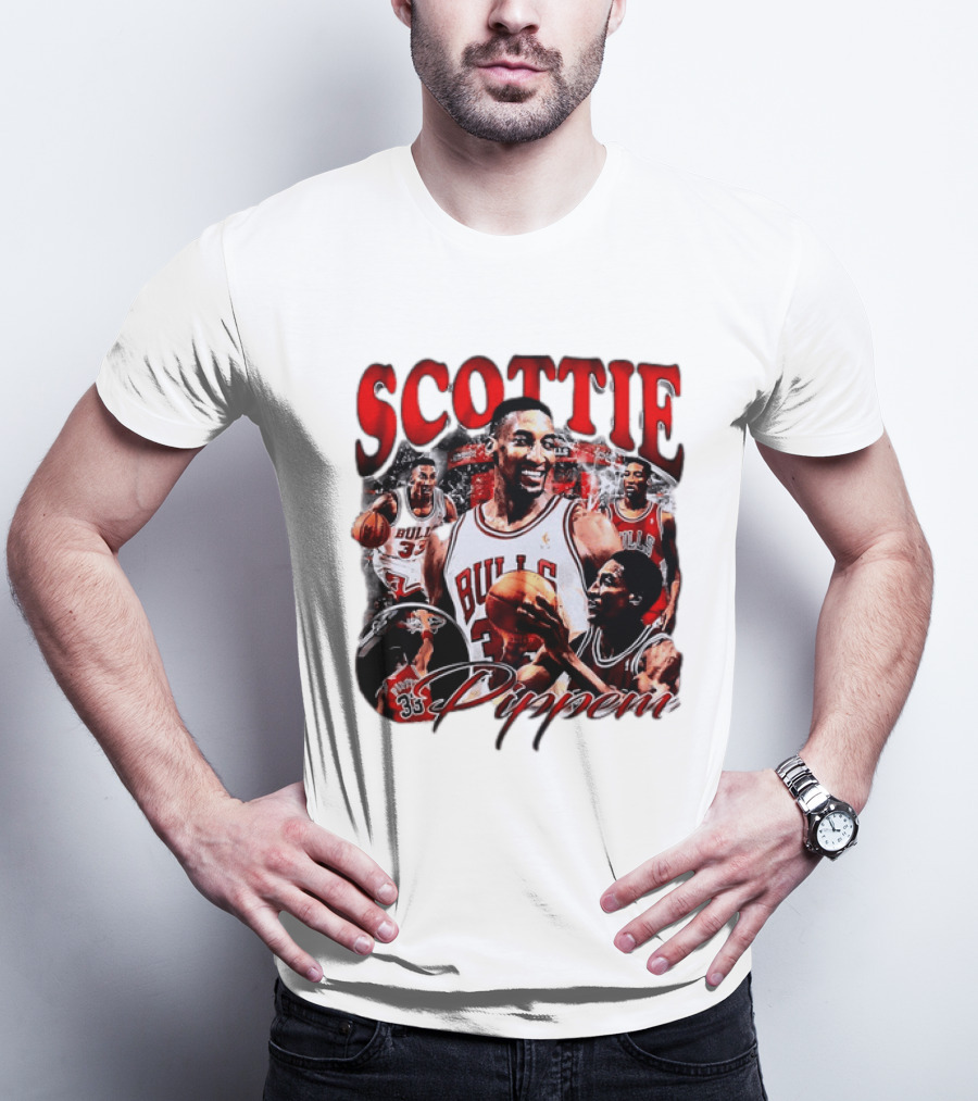 Scottie Pippen Chicago Bulls Basketball Legend 33 T-Shirt