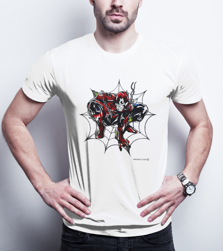 Spider Man Marvel Comics Warren Lotas Skull Web T-Shirt