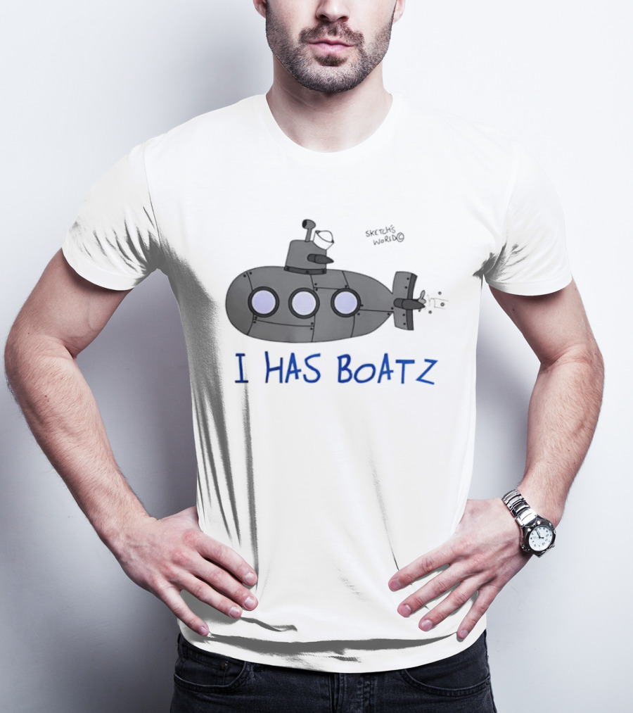 Submarine I Has Boatz Cartoon Meme Smosh Inside Joke T-Shirt