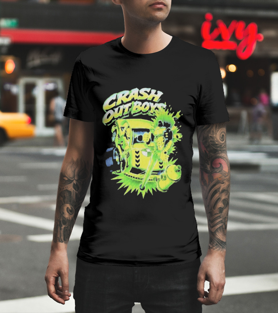 Adrien Broner Crash Out Boys Reven Brand Explosive Cartoon Car Scene T-Shirt