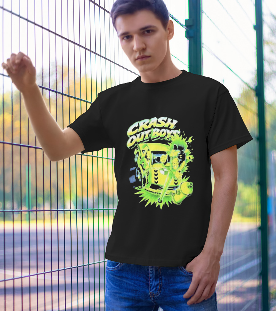 Adrien Broner Crash Out Boys Reven Brand Explosive Cartoon Car Scene T-Shirt