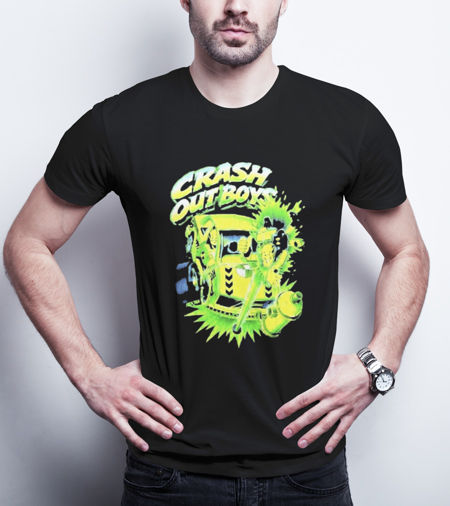 Adrien Broner Crash Out Boys Reven Brand Explosive Cartoon Car Scene T-Shirt