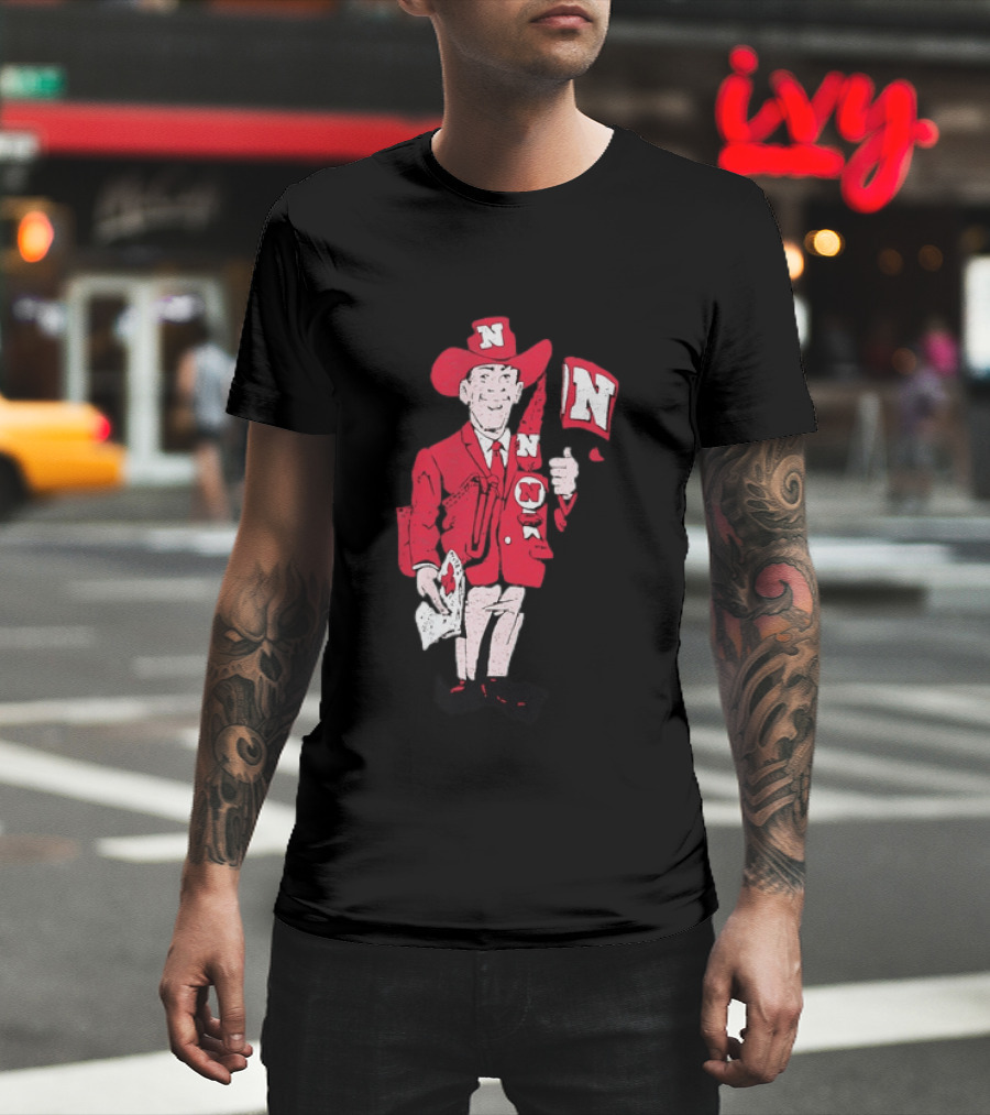 Nebraska Cornhuskers Herbie Husker Vintage Distressed T-Shirt