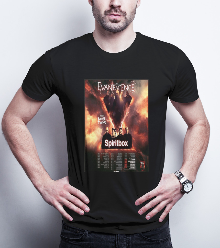Evanescence US Tour 2026 Featuring Nova Twins And Spiritbox T-Shirt