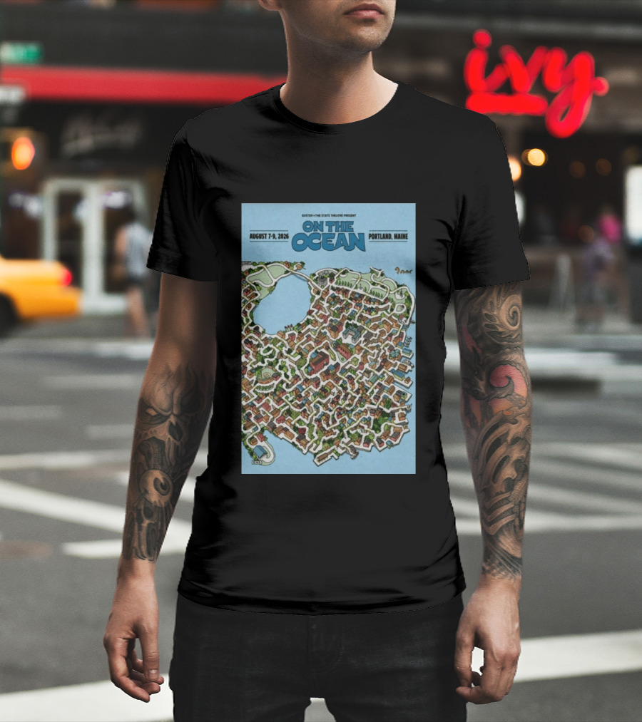 Guster The State Theatre Present On The Ocean August 7 9 2026 Portland Maine T-Shirt