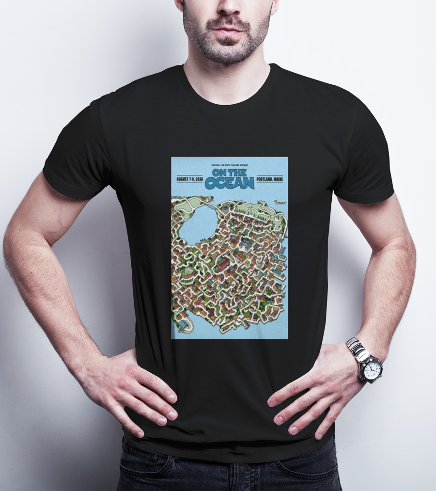 Guster The State Theatre Present On The Ocean August 7 9 2026 Portland Maine T-Shirt