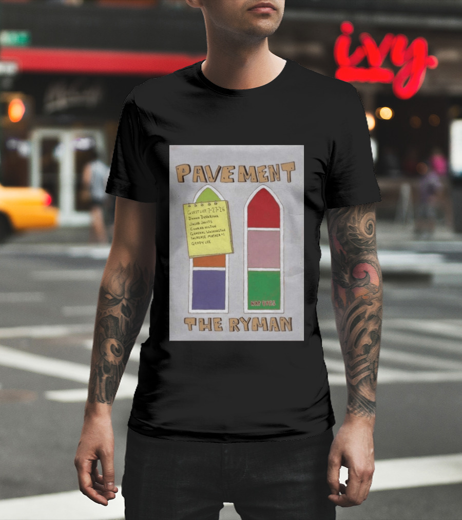 Pavement The Ryman July 27 2026 Guest List Donna Jacob John Spiral T-Shirt
