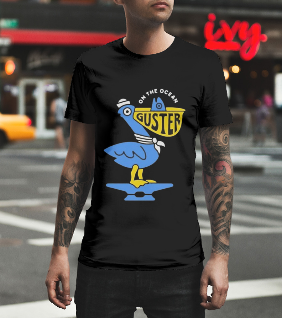 Pelican Guster On The Ocean Sailor Hat T-Shirt