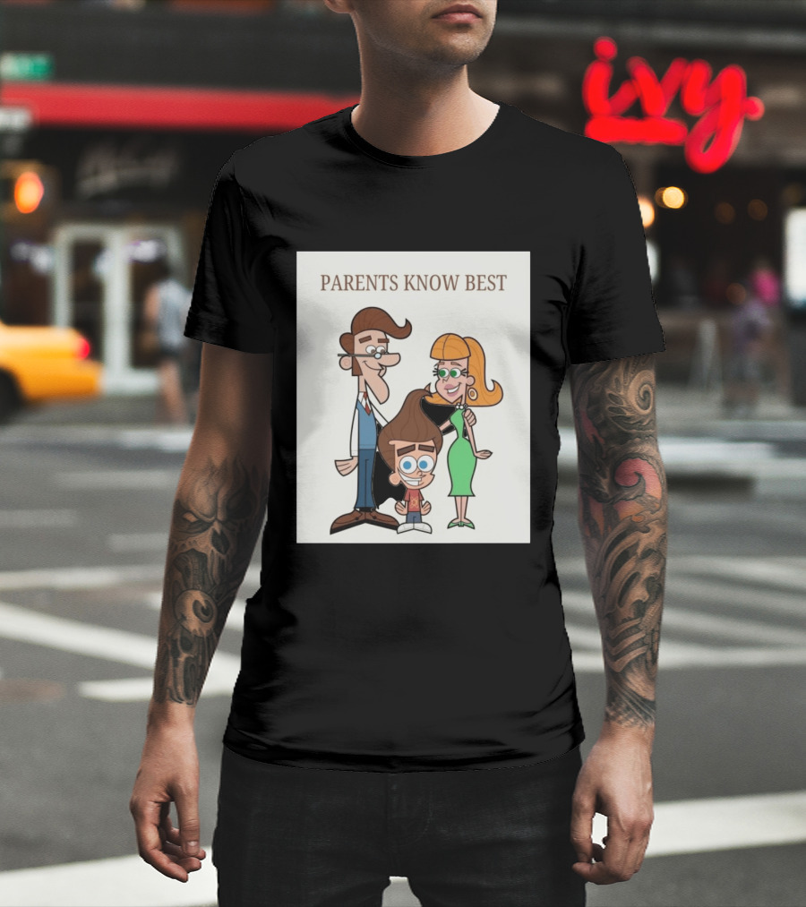 Parents Know Best Jimmy Neutron Timmy Turner Cartoon Mashup T-Shirt