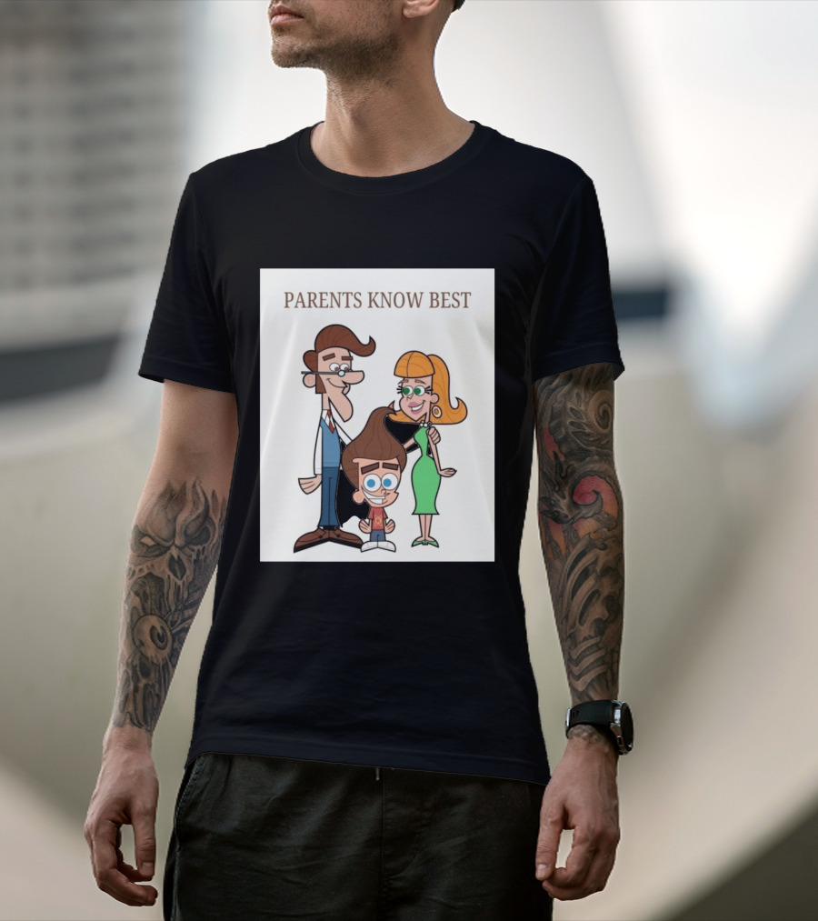 Parents Know Best Jimmy Neutron Timmy Turner Cartoon Mashup T-Shirt