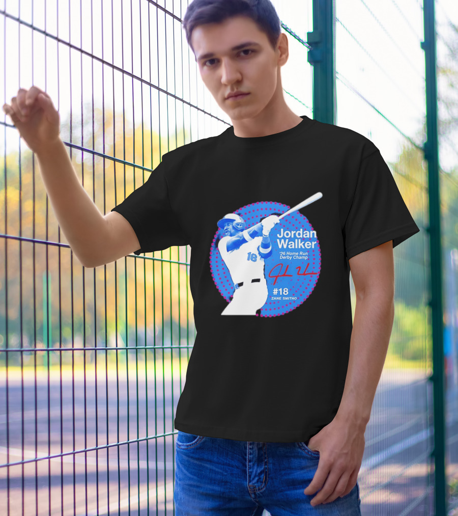 Jordan Walker 2026 Home Run Derby Champ Signature #18 Zane Smith T-Shirt