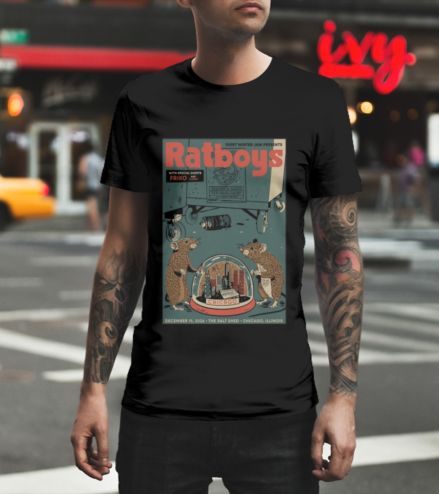 93XRT Winter Jam Presents Ratboys With Guests Friko And Floopy December 19 2026 The Salt Shed Chicago Illinois T-Shirt