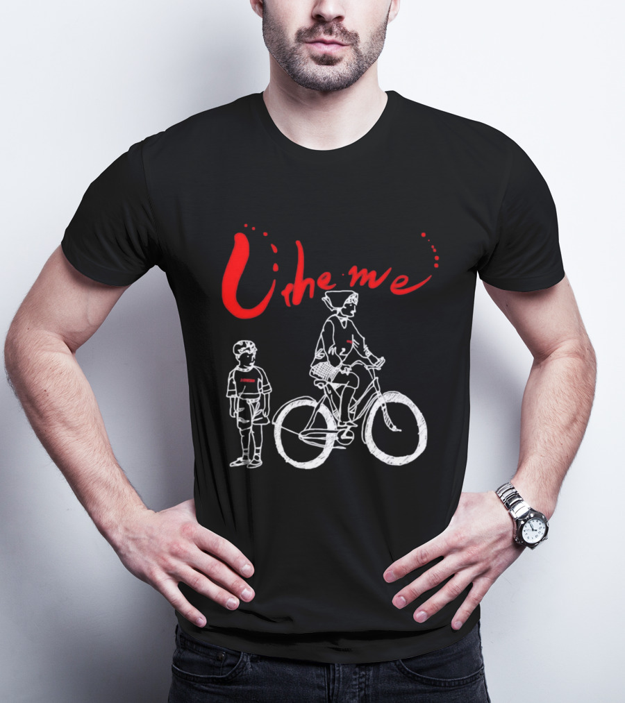 Utheme Rider And Standing Boy Cycling Sport Scene T-Shirt