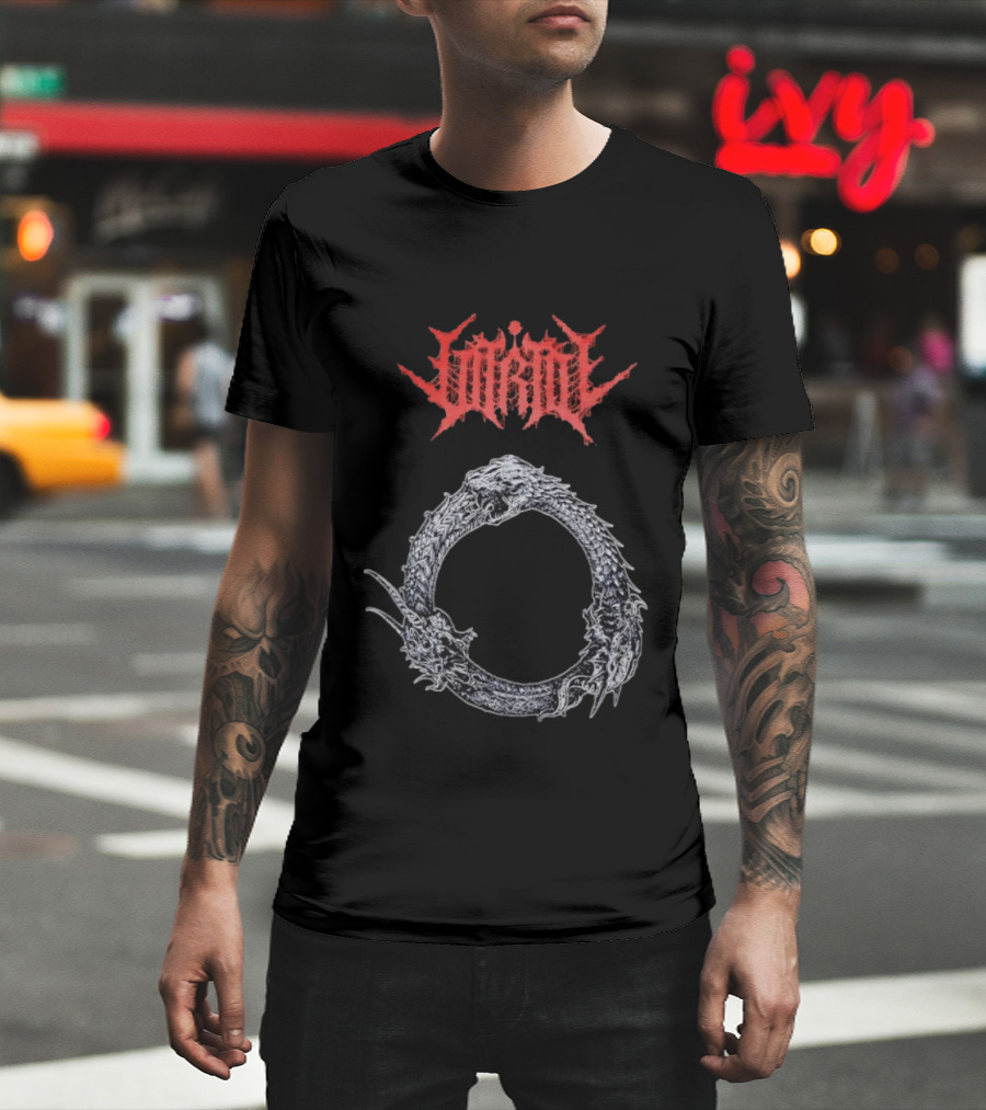 Jormungandr Ouroboros Serpent Circle With Lorna Shore T-Shirt