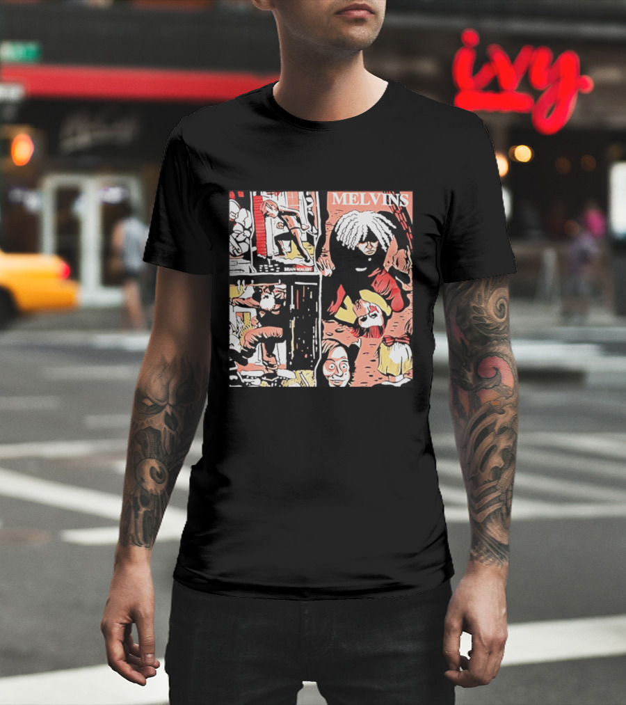 Melvins Brian Walsby Cartoon Art Alternative Rock T-Shirt